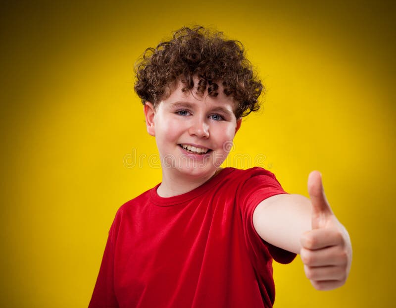 A Young Boy Gives the Okay stock image. Image of good - 32632953