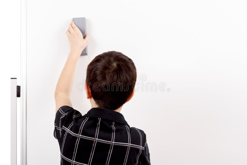Erasing the Blackboard stock image. Image of copyspace - 2384245