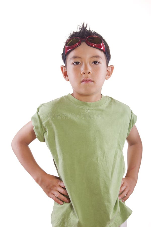 Young Boy with a Tough Look. Stock Photo - Image of male, lifestyle ...