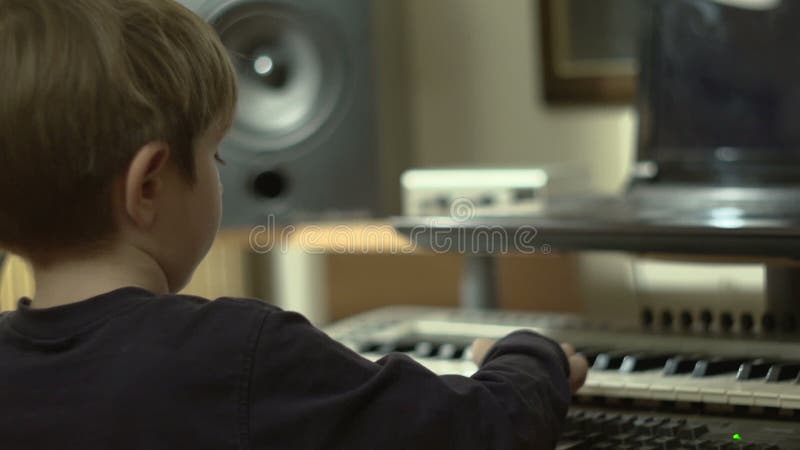 Young Boy Typing on a Computer Stock Video - Video of keyboard, white ...