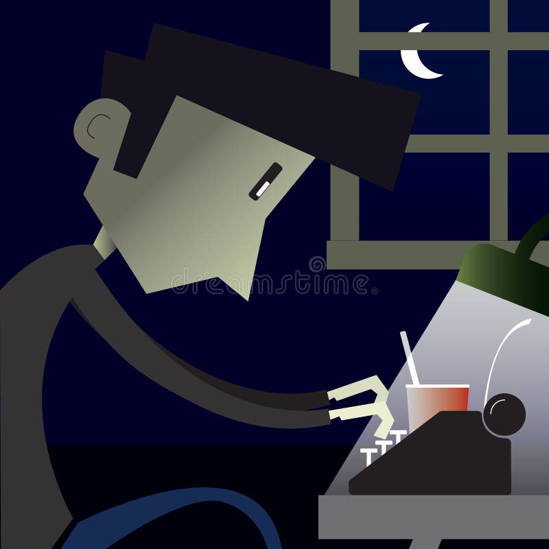Young Boy Typing Typewriter Stock Illustrations – 6 Young Boy Typing ...