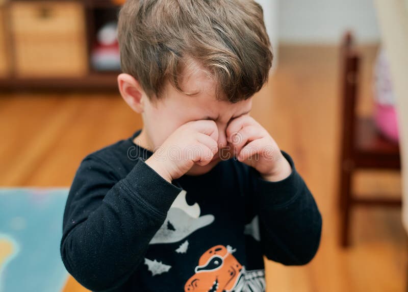 Upset Young Boy is Crying and Whining Stock Photo - Image of fists ...
