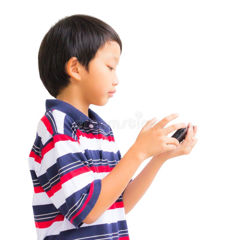 Teenage Boy Using Cell Phone Stock Photo - Image of cell, student: 1986334