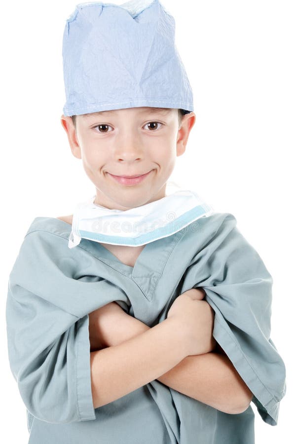 Young Boy Wearing As Surgery Doctor Stock Image - Image of caucasian ...