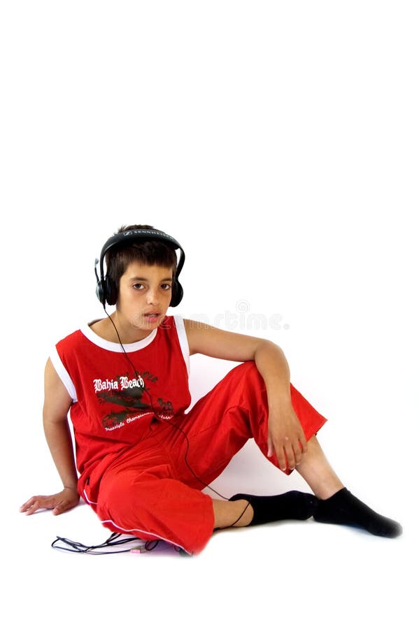 Young boy wearing headset stock image. Image of white - 2954613