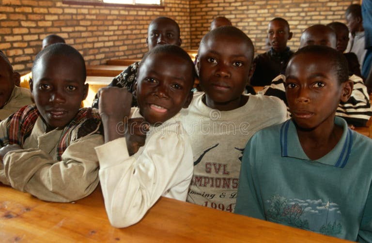Young Boys in a Classroom in Rwanda. Editorial Stock Image - Image of ...