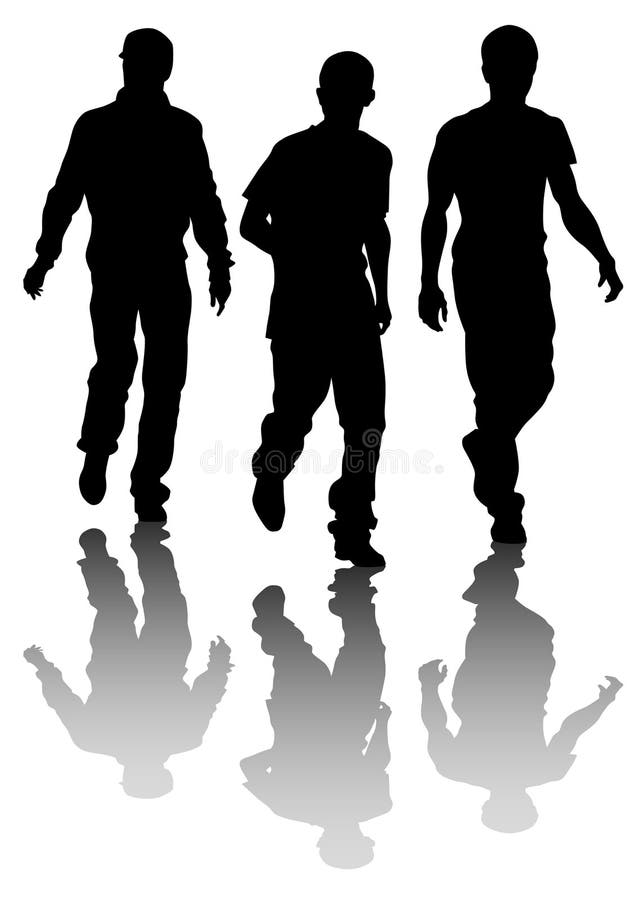 Three boys running stock vector. Illustration of aerobics - 12885094