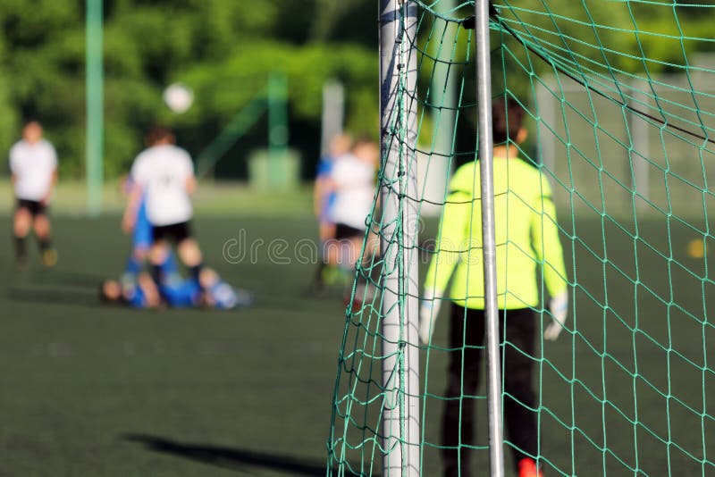 Young Boys Play Football Match Stock Photo - Image of penalty, play ...