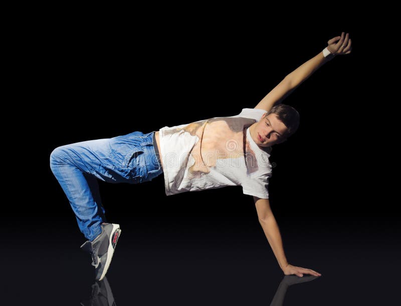 Young Breakdancer on the Floor Stock Image - Image of lifestyle, floor ...