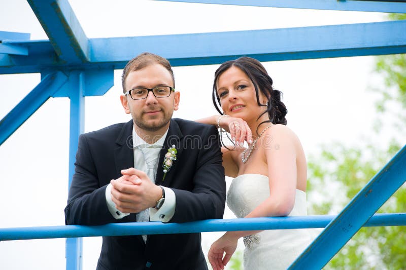 Bridal couple stock photo. Image of bridegroom, happiness - 33807724