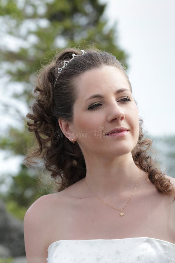 Young bride stock photo. Image of outside, tree, bridal - 25455562