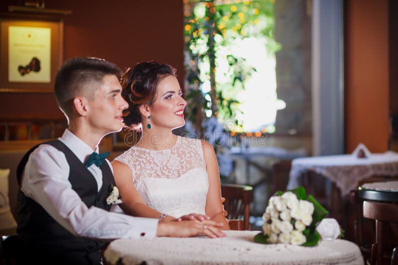 Young bride and groom stock image. Image of lifestyle - 59549273