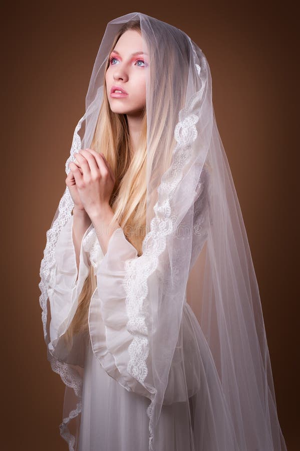 Young bride in studio stock image. Image of hair, hairstyle - 24894621
