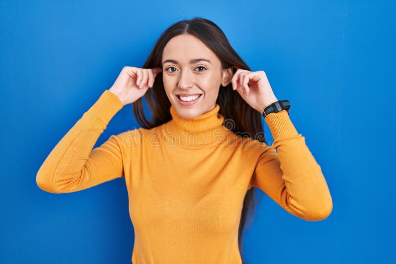 277 Ear Pulling Woman Brunette Stock Photos - Free & Royalty-Free Stock ...