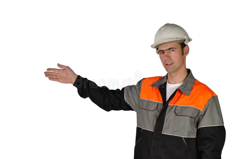 Young Builder, Pointing To the Work Done Stock Photo - Image of ...