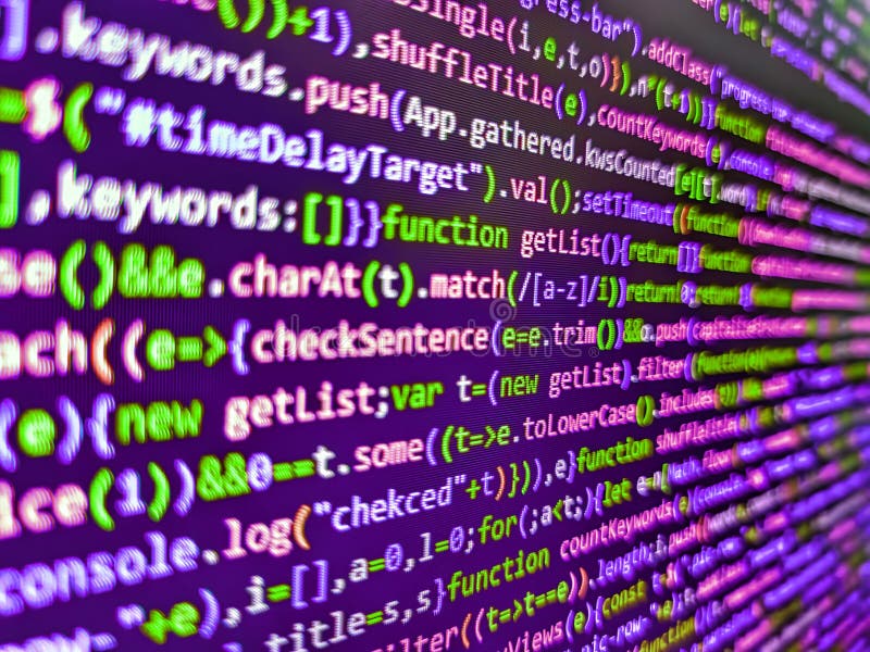 Software Source Code Real Software Development Code Script On Computer With Source Code
