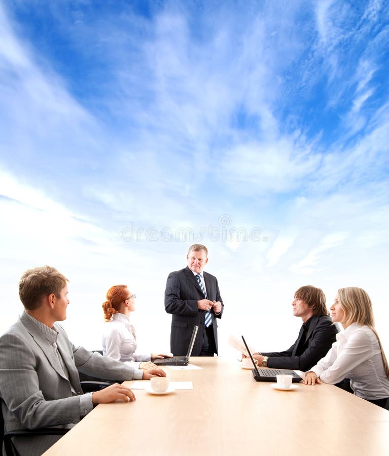A Young Business Group is Working on a Project Stock Image - Image of ...