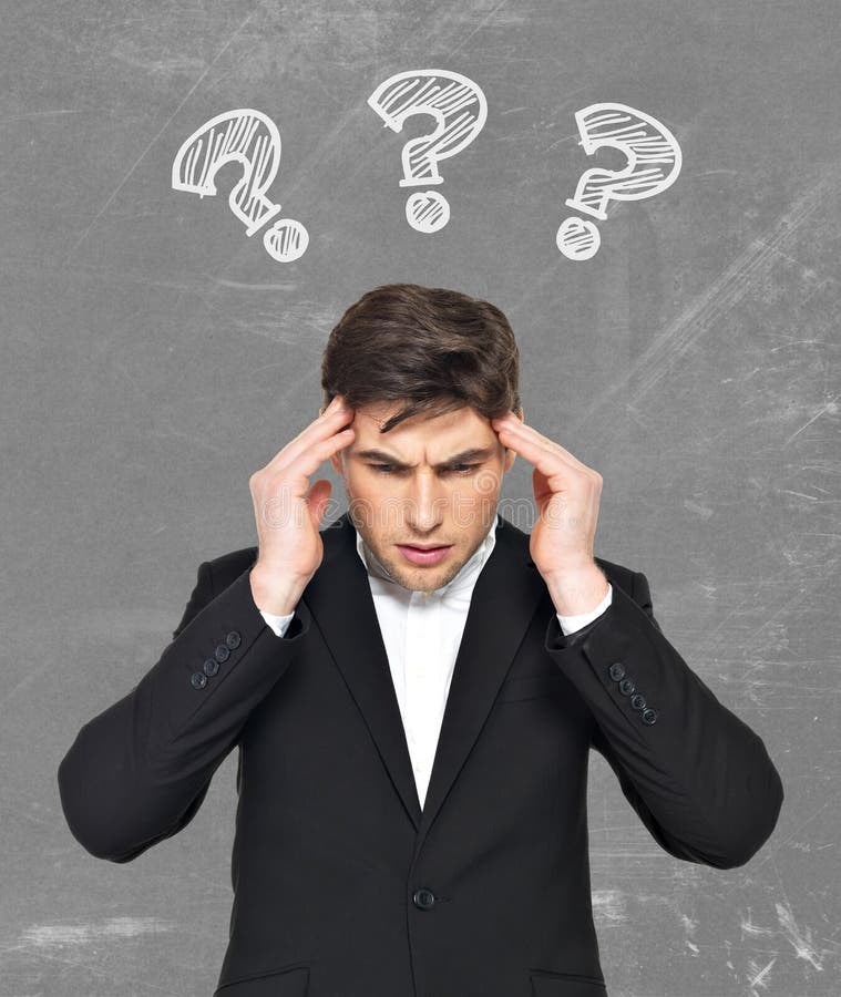 Young Business Man Brainstorming Stock Photo - Image of standing ...