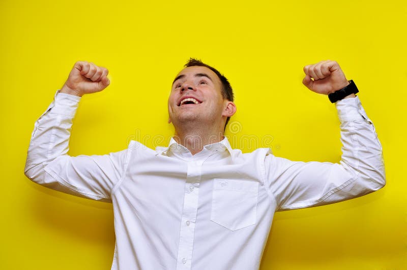 Young Business Man Celebrating 02 Stock Image - Image of caucasian ...
