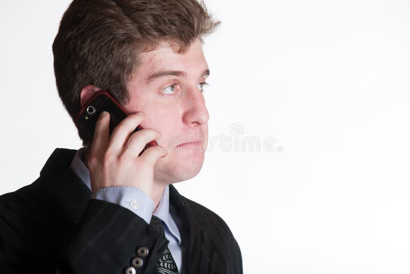 Young Business Man on the Cell Phone Stock Image - Image of call ...