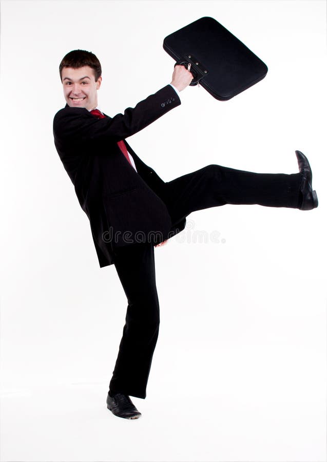 Young Business Man in a Hurry Stock Photo - Image of employment, hired ...