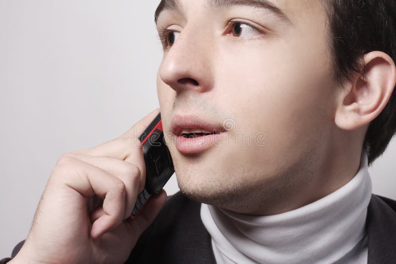 Young Business Man Making a Phone Call Stock Photo - Image of cool ...