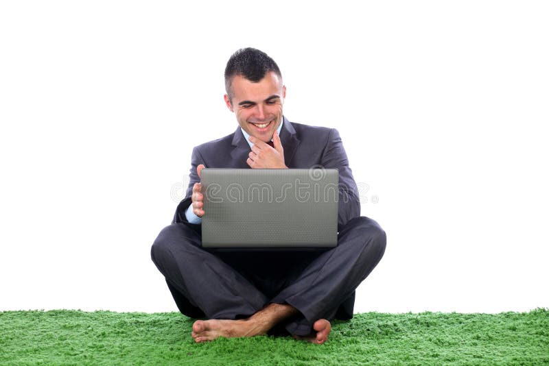 Young business man pleased stock image. Image of success - 24744103