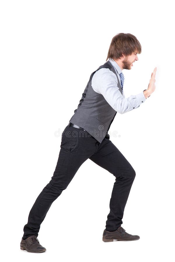 Man push pose stock image. Image of white, push, success - 17002187