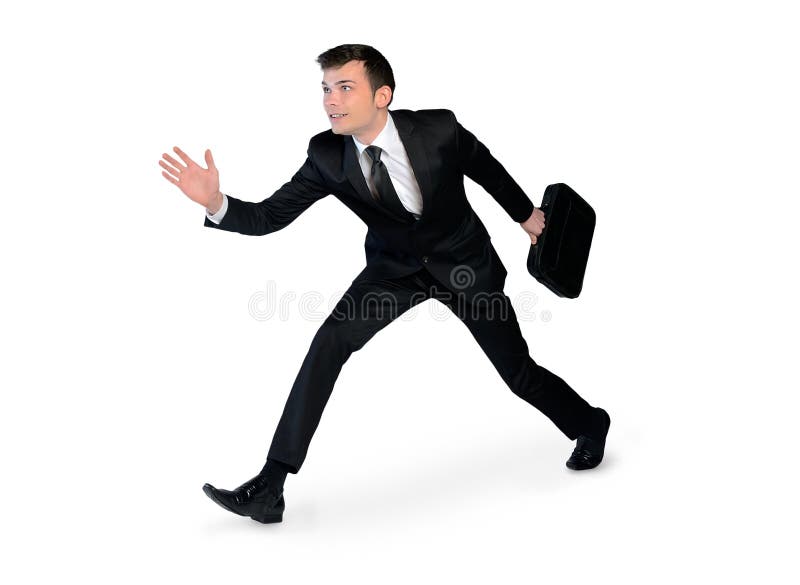 Young business man running stock image. Image of employee - 49403715