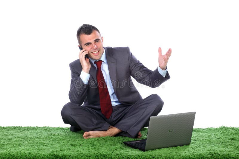 Young business man talking stock photo. Image of male - 24744098