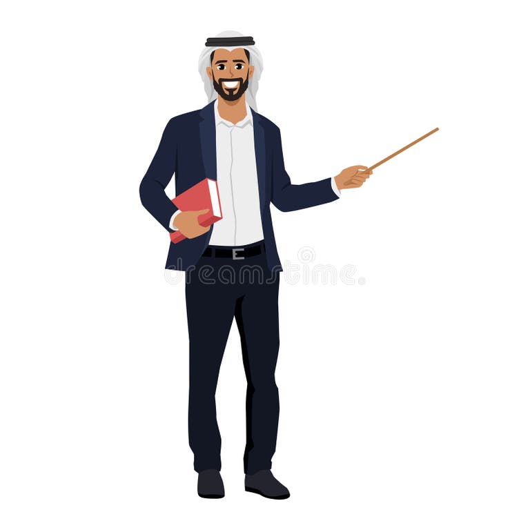 Young Business Man Teaching Presentation with Pointer and Holding a ...