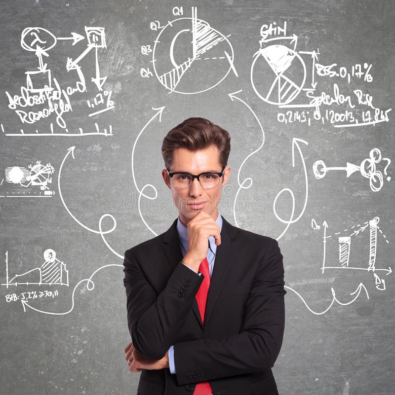 Man thinks at everithing stock image. Image of contemplating - 30235431