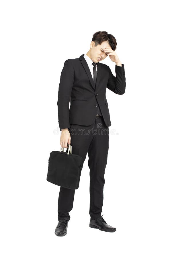 Young Business Man Under Stress Stock Image - Image of frustration ...