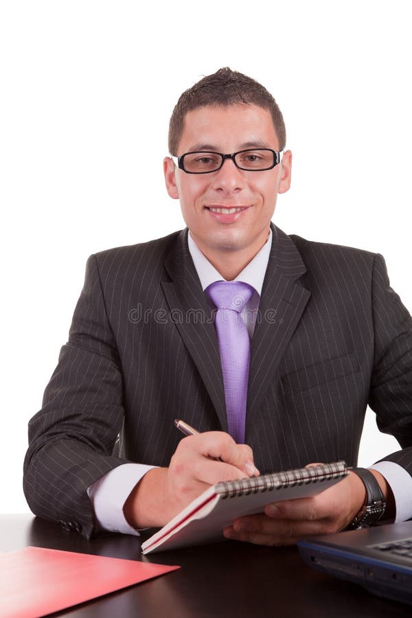 Young business man at work stock photo. Image of people - 22794864