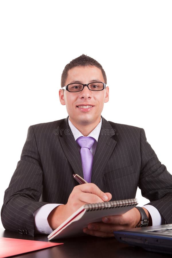 Young business man at work stock photo. Image of collar - 22794866