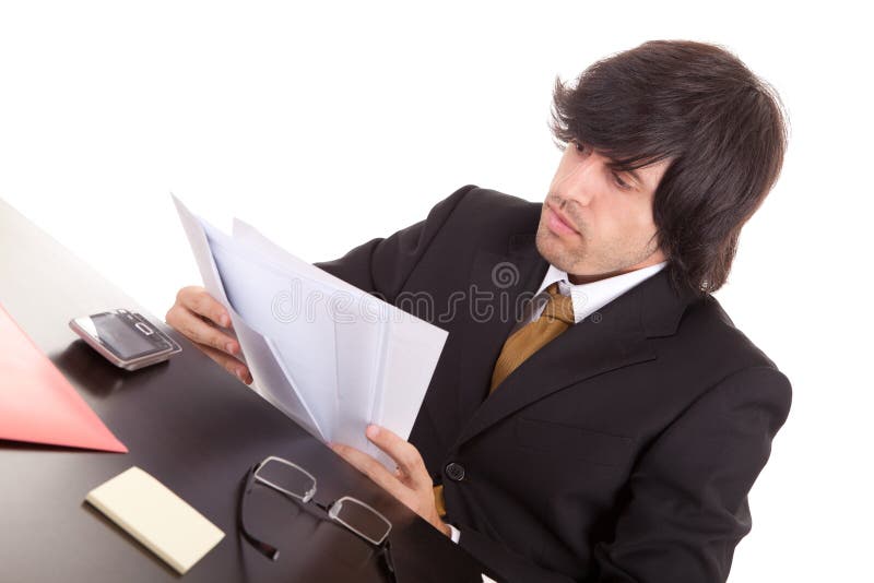 Young business man at work stock image. Image of finance - 22825905