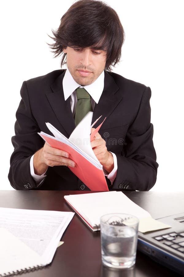 Young business man at work stock image. Image of executive - 22825983