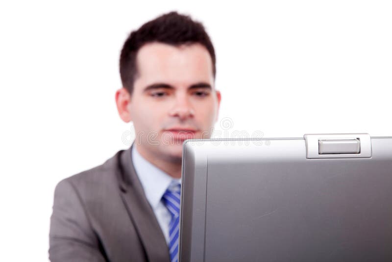 Young business man working stock image. Image of adult - 14836321