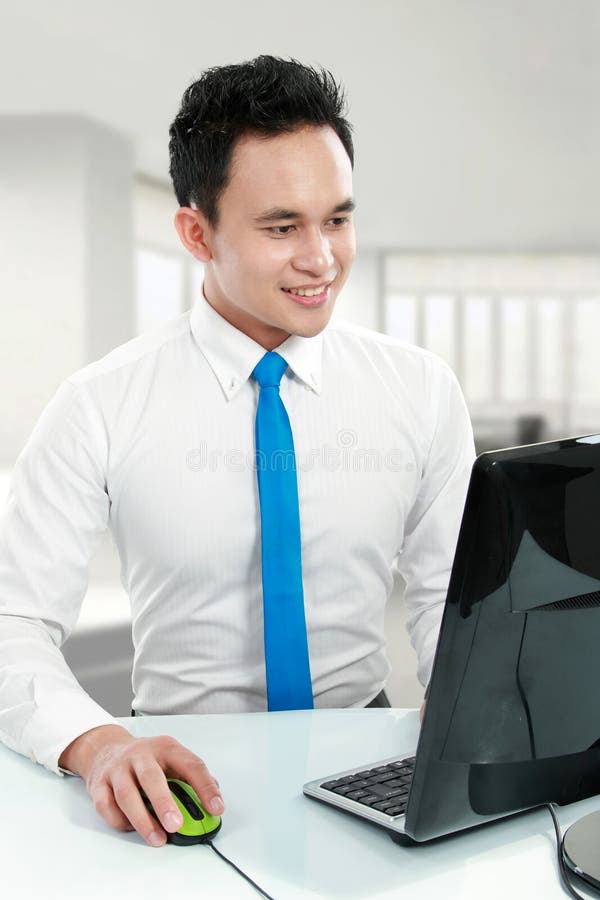 Young business man working stock image. Image of serious - 24237573
