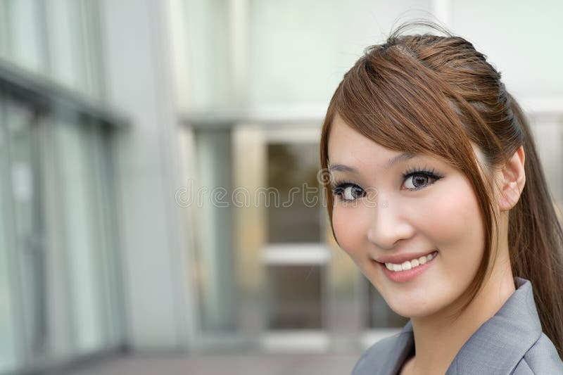Young Business Manager Woman Stock Photo - Image of happy, architecture ...