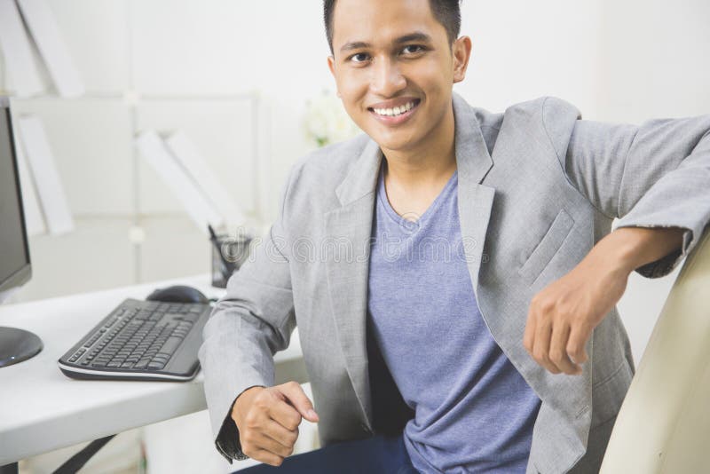 Young Business Owner at His Office Stock Image - Image of employment ...