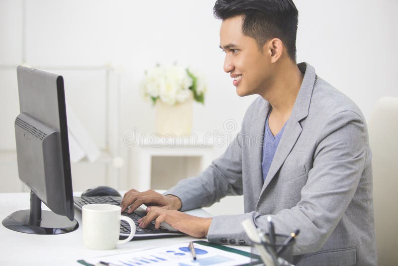 Young Business Owner at His Office Stock Photo - Image of ...