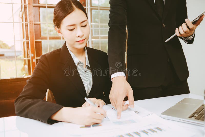 Young Business Partners Consulting at Meeting Stock Image - Image of ...
