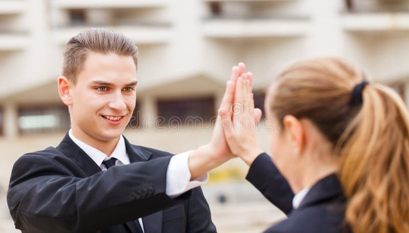 Smiling Business People Agreeing Together Stock Photos - Free & Royalty ...