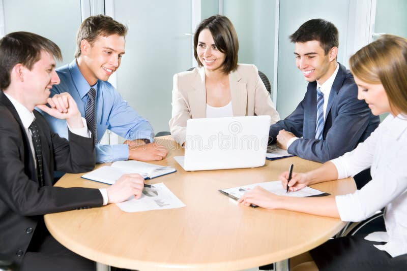 Young Business People. Teamwork. Stock Image - Image of communication ...