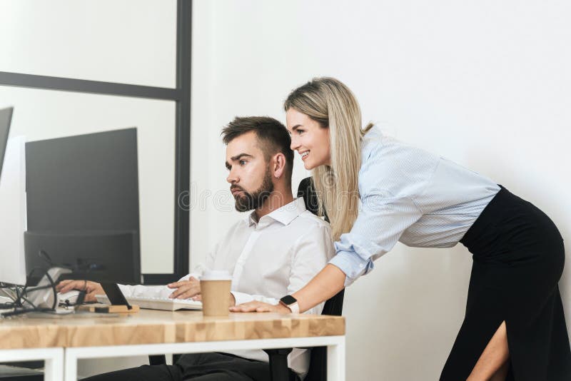 Young Business People during Work in the Modern Office Stock Image ...