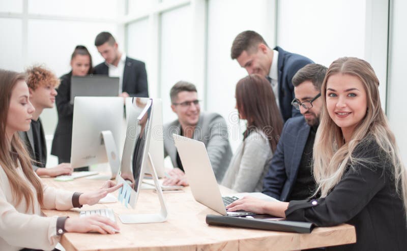 Young Business People Work in a Modern Office Stock Photo - Image of ...