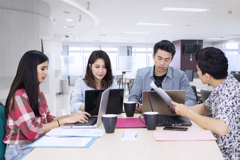 Young Business People Working in the Office Stock Image - Image of ...