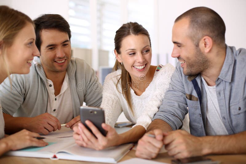 Young Business People Working on Project Together Stock Image - Image ...