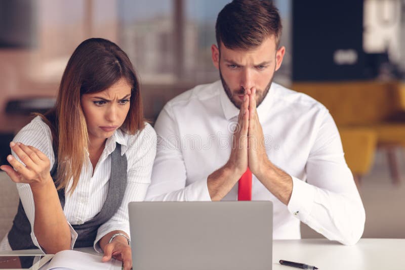 Young Business People Working Together on Computer Stock Image - Image ...